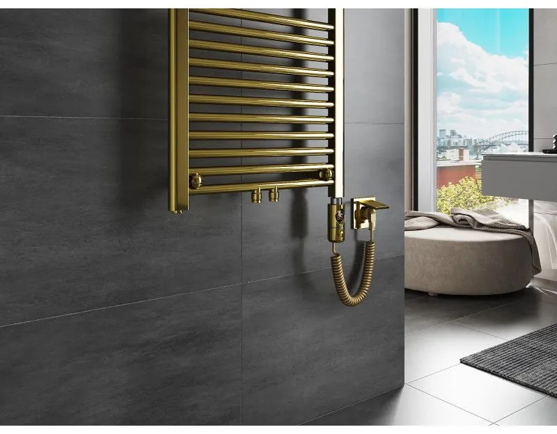 Mexen Mars, elektrické topné těleso 1800x600 mm, 900W, zlatá lesklá, W110-1800-600-2900-50