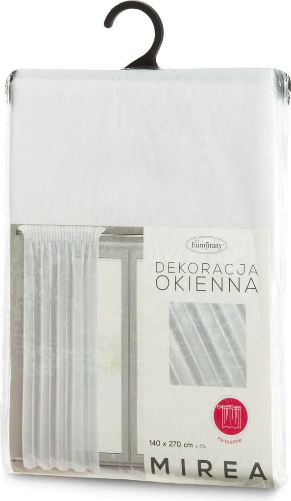 ZÁCLONA NA PÁSCE MIREA 140X270 CM BÍLÁ