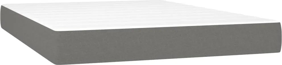 Box spring postel s matrací tmavě šedá 140x200 cm textil 3128126