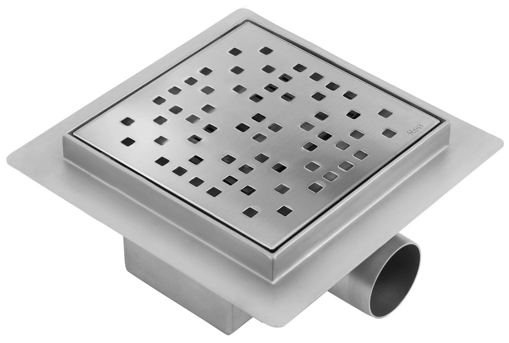 Rea Dots, nerezový odtokový žlab 150x150 mm, ocelová, REA-G6203