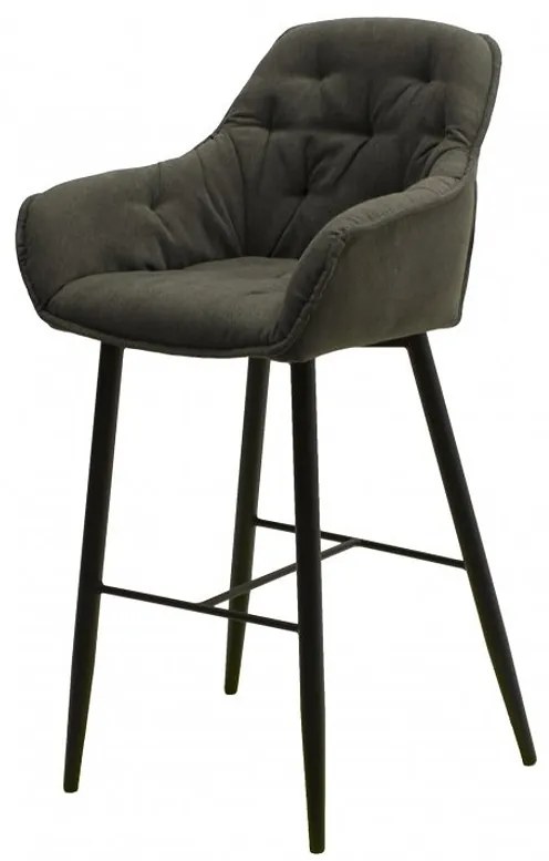 Barová židle Z216 DONA, čalouněný sedák, kov černý matný lak