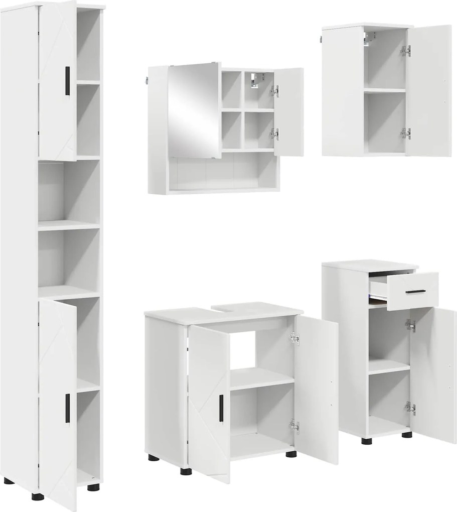 Sada koupelnového nábytku 5 ks Bílá 61 x 35 x 64 cm 3392993