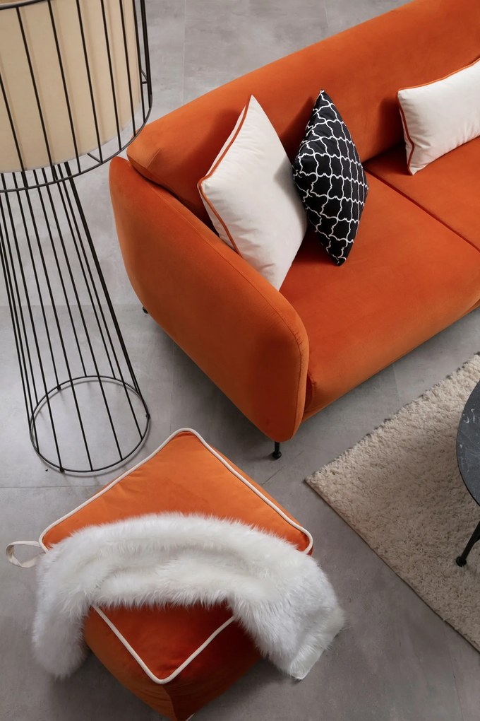 Hanah Home Rohová pohovka SEVILLA pravá oranžová 560ARE1107