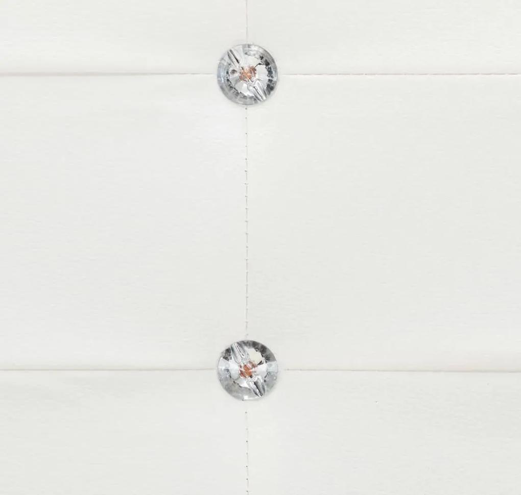 vidaXL Postel s matrací z paměťové pěny umělá kůže 90 x 200 cm [277564] Barva: Bílá