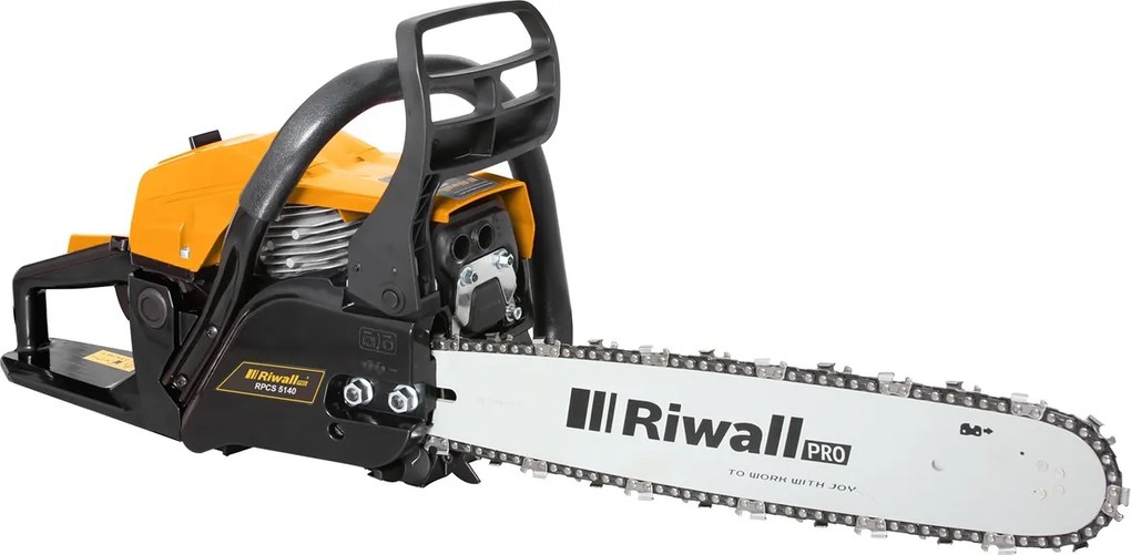 Riwall PRO RPCS 5140 SET řetězová pila s benzinovým motorem 49 ccm + náhradní řetěz + rukavice + ochranné brýle