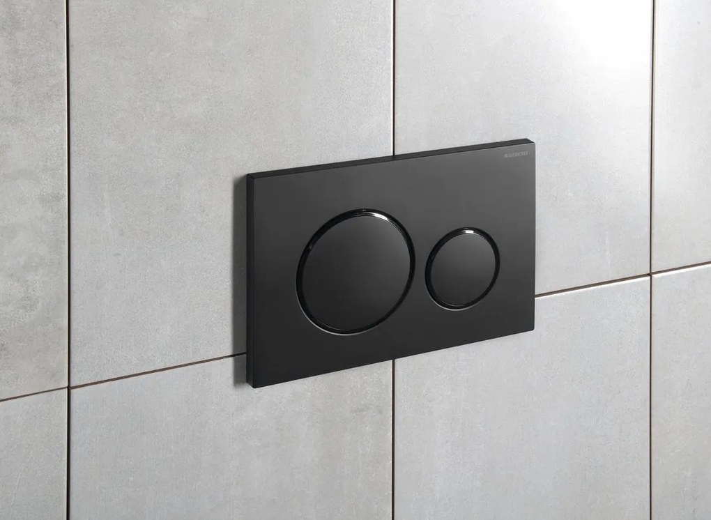 Geberit Sigma20 - Ovládací tlačítko Sigma20, černá matná/černá, 115.882.16.1