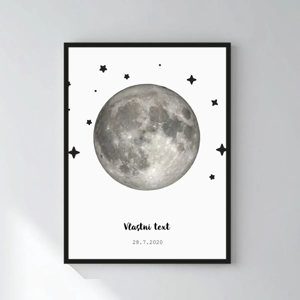 Personalizovaný magický fotoobraz v rámu - 30x40 - měsíční fáze