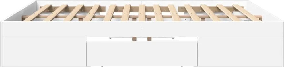 Rám postele bez matrace bílý 180x200cm Dřevěné konstrukce 3295450