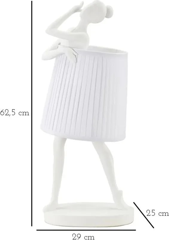 Stolní lampa Ballet 62,5 cm bílá