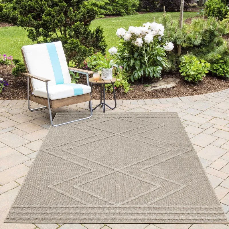 Ayyildiz, Kusový koberec Patara 4954 Beige – na ven i na doma, 160x230, béžová, chodba / předsíň