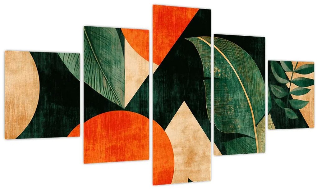 Obraz - Geometrické přírodní motivy II. (125x70 cm)