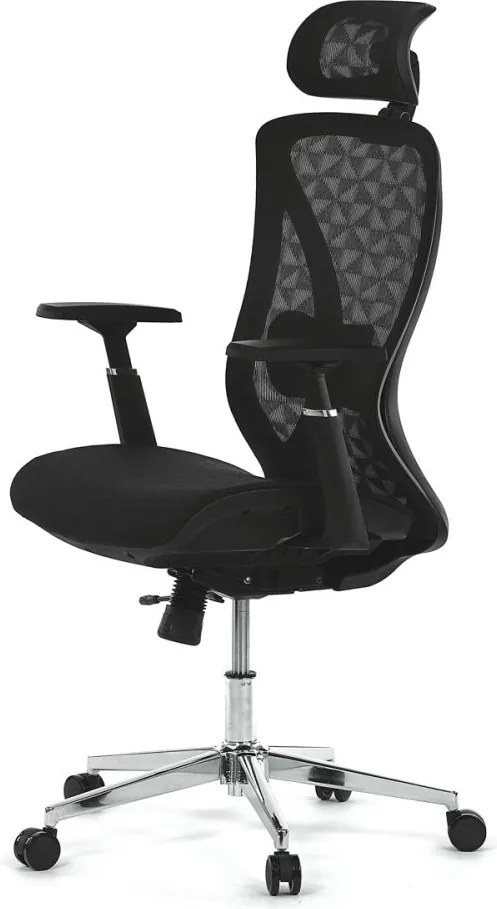 Kancelářská židle KA-S258 BK, synchronní mechanismus, černá síťovina (71 x 65) cm