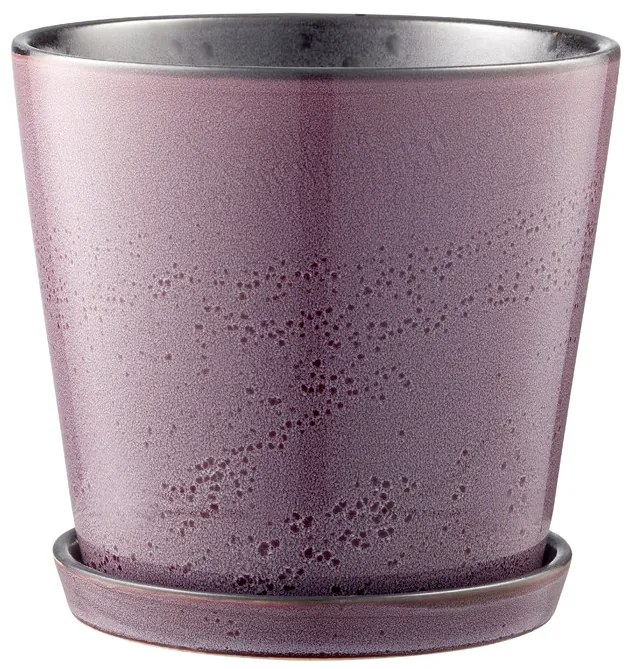 Bitz Květináč s podtáckem 14cm Lilac/Black