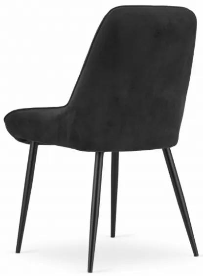 Sametová židle OSLO černá