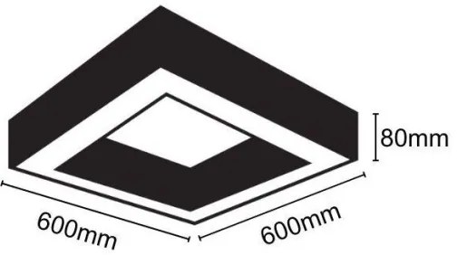 LED Stropní svítidlo LED/40W/230V 4000K 60x60 cm