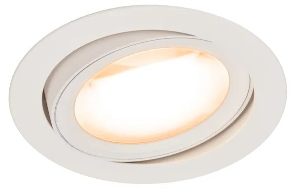 SLV Oculus, bílá výklopná bodovka, LED 10,5W 2000-3000K, průměr 12cm
