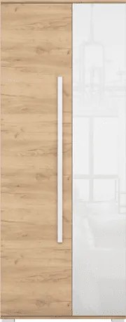 IDZ Šatní skříň LAURA, 80 cm Zlatý dub/Bílá