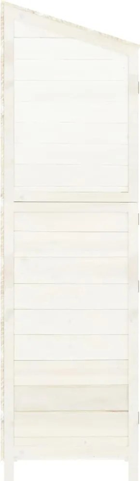 Zahradní kůlna bílá 102 x 52 x 174,5 cm masivní jedlové dřevo 152191