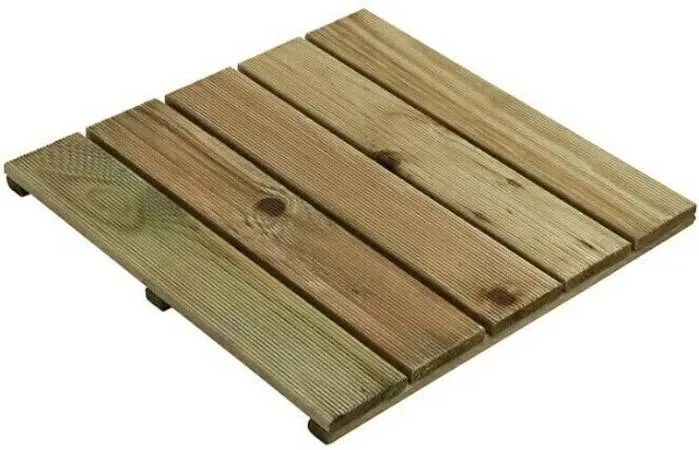 German Dřevěná dlaždice / drážka 50 x 3,2 x 50 cm / zelená