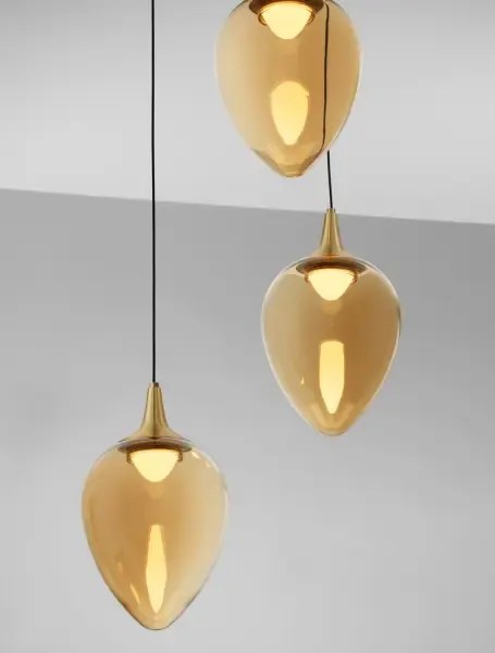 Minimalistický lustr Nali 3 Zlatá
