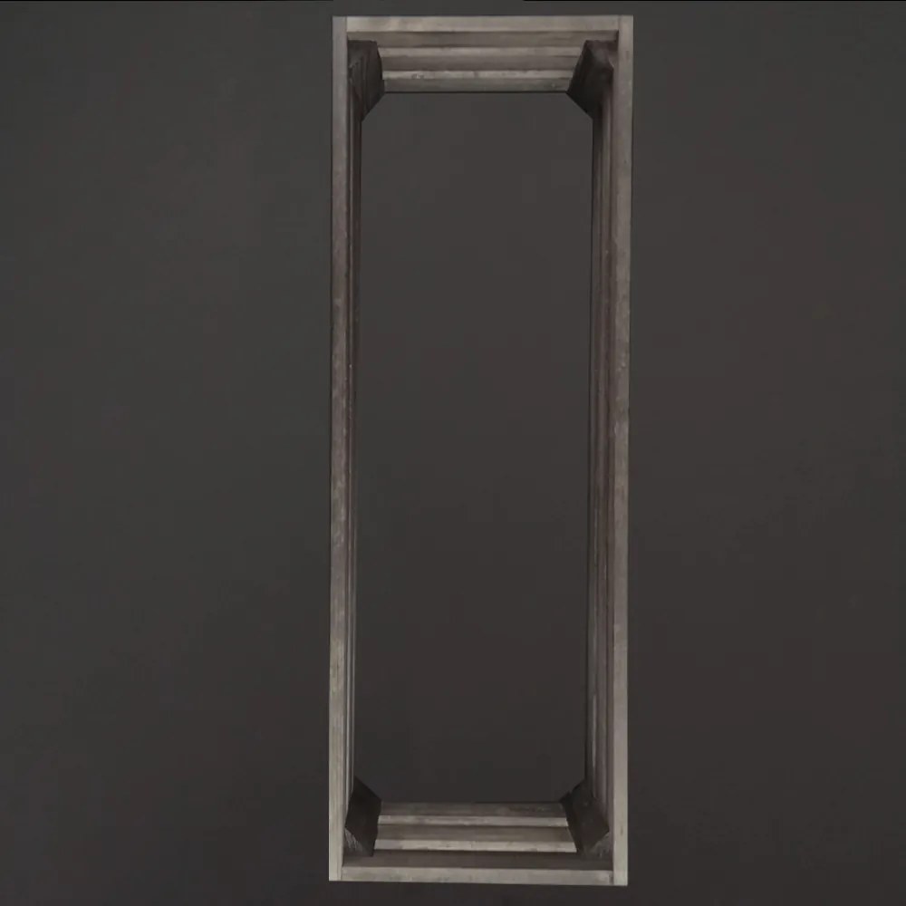 AMADEA Dřevěný obal s truhlíkem tmavý, 62x21,5x17cm Český výrobek