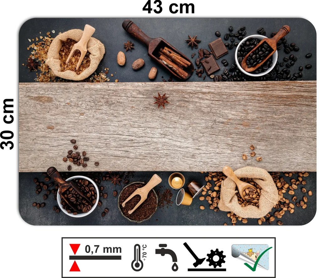 PokojovaDekorace.cz, Prostírání - 455, Kávová zrna, 43x30cm