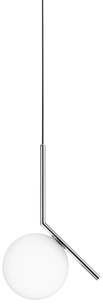 Flos IC Lights S1, designové závěsné svítidlo, 1x60W E14, chrom, Ø 20cm
