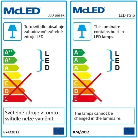 LED pásek McLED 12V studená bílá š=8mm IP20 9,6W/m 120LED/m SMD3528 ML-121.230.60.2