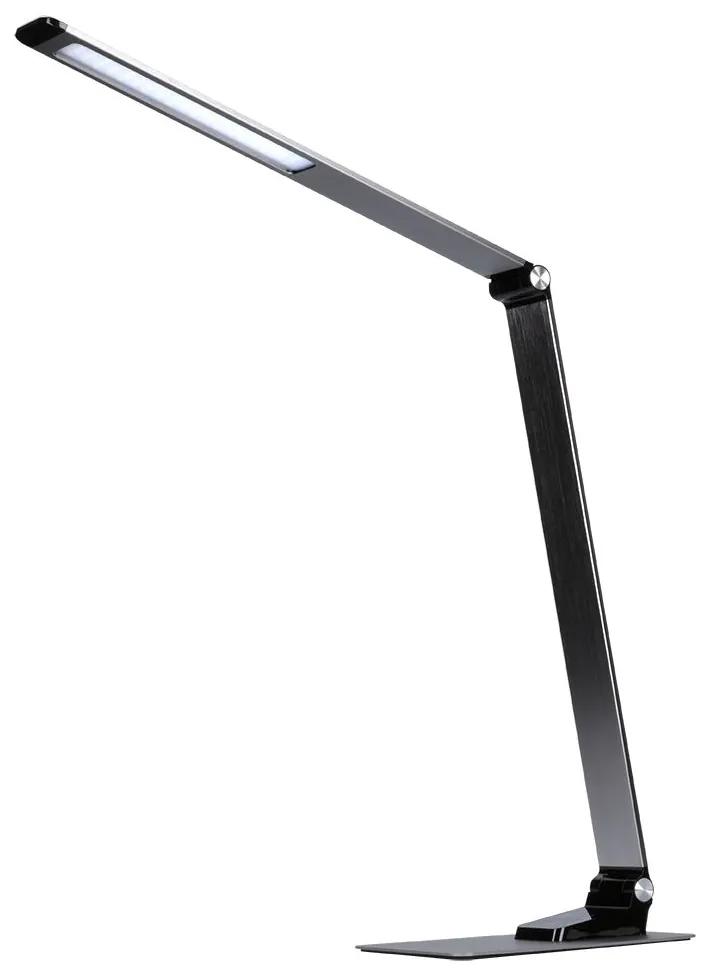 Solight LED stolní lampička stmívatelná, 11W,  změna chromatičnosti, broušený hliník, stříbrná