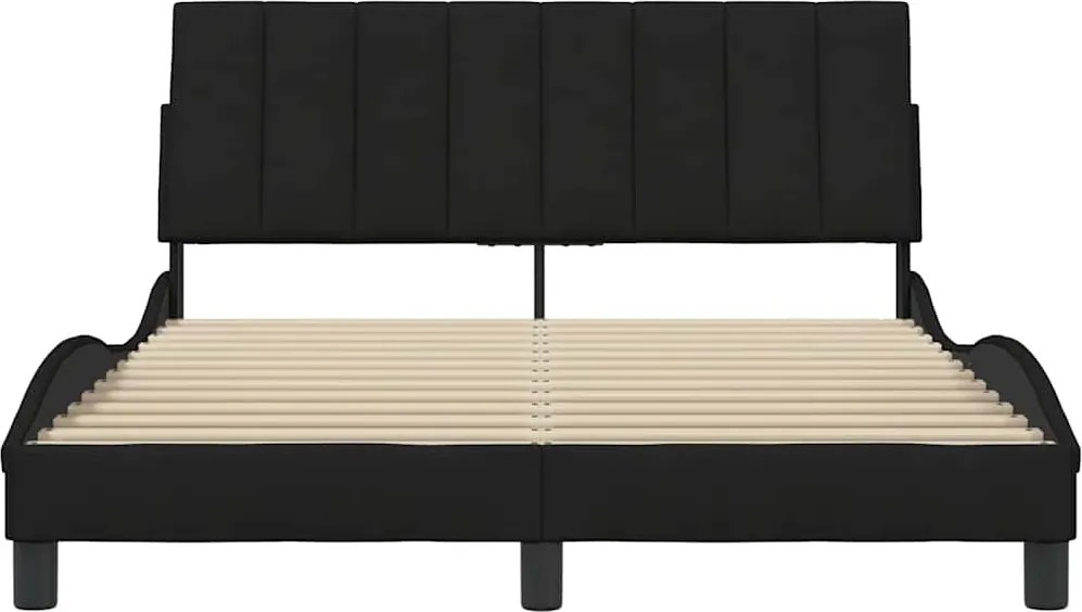 Rám postele bez matrace Hanko černý 140 x 190 cm textil 3310386