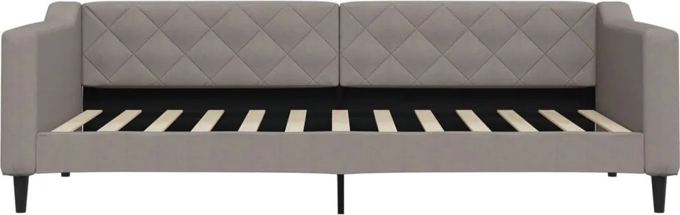 Válenda s přistýlkou a zásuvkami taupe 90 x 200 cm textil 3197465
