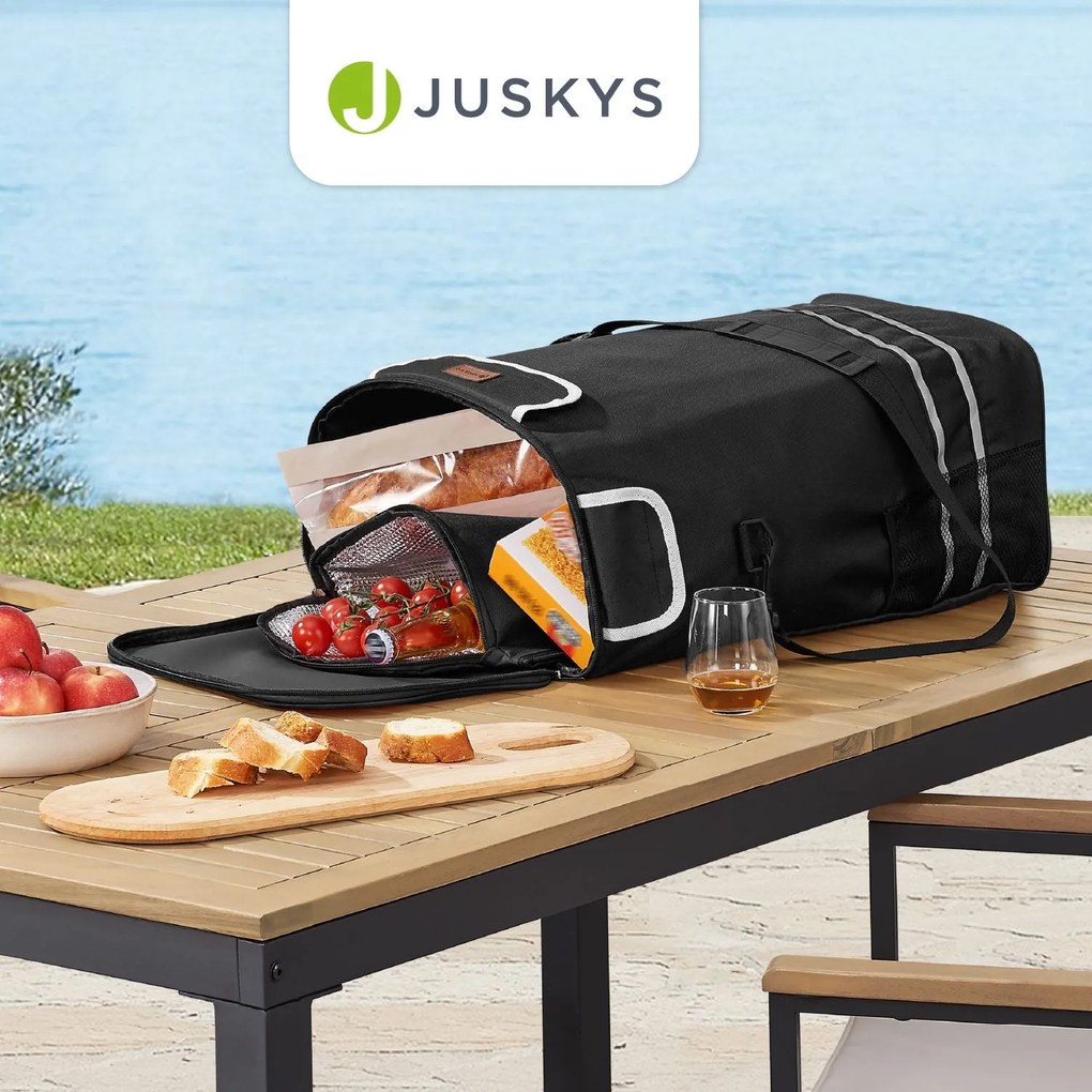 Juskys Nákupní taška na kolečkách do schodů, 56 l Barva: šedá