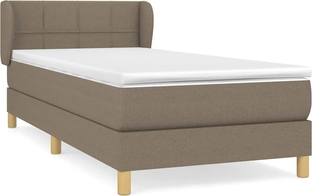 Box spring postel s matrací taupe 90x200 cm textil 3126777