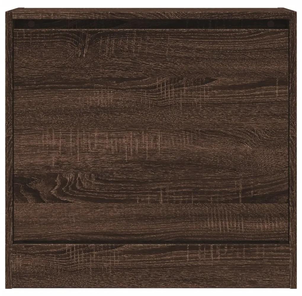 Botník hnědý dub 60 x 21 x 57 cm kompozitní dřevo - Default Title