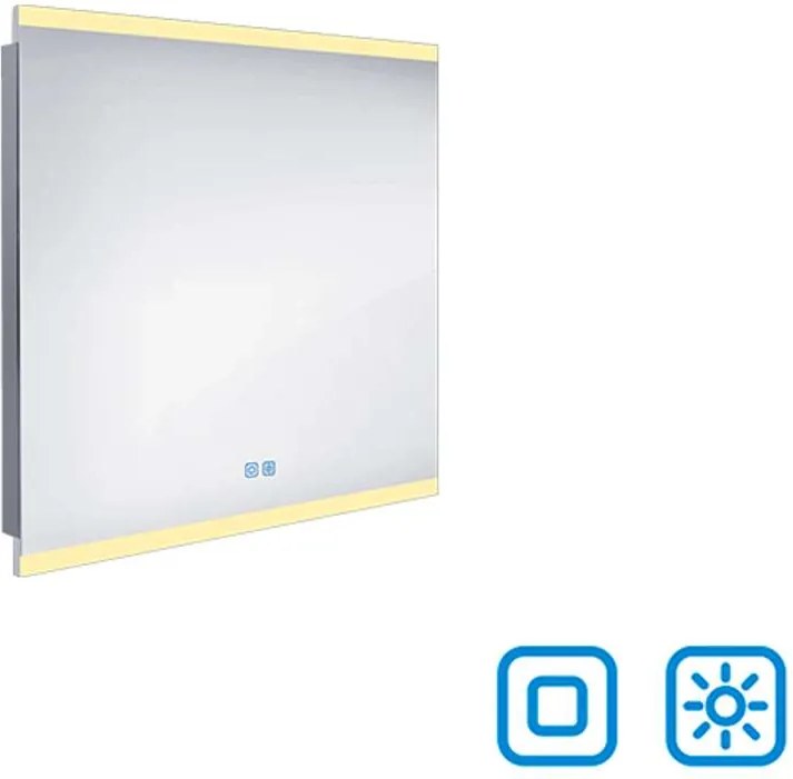 Nimco - Zrcadlo s LED osvětlením, 80x70 cm, dvěma dotykovými senzory ZP 12003VX