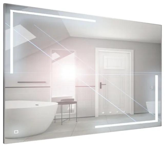 Zrcadlo závěsné s pískovaným motivem a LED osvětlením Nika LED 3/120 | A-Interiéry