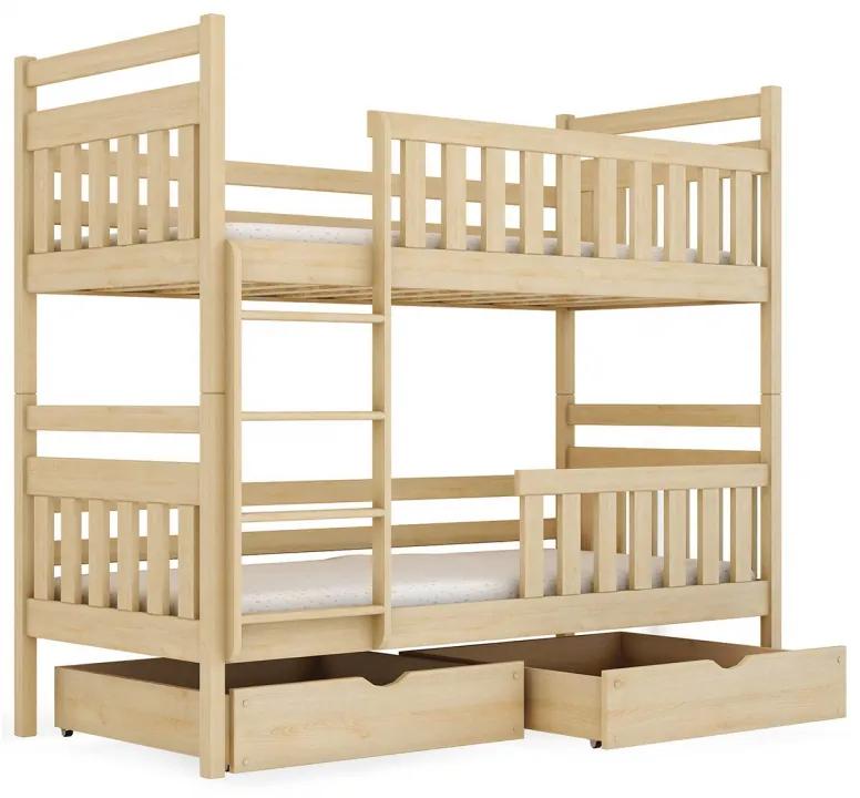 Patrová postel William, Rozměr postele: 80x180 cm, Barva: bílá
