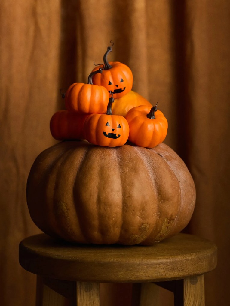 Sinsay - Dekorativní halloweenové dýně 6 ks - oranžová