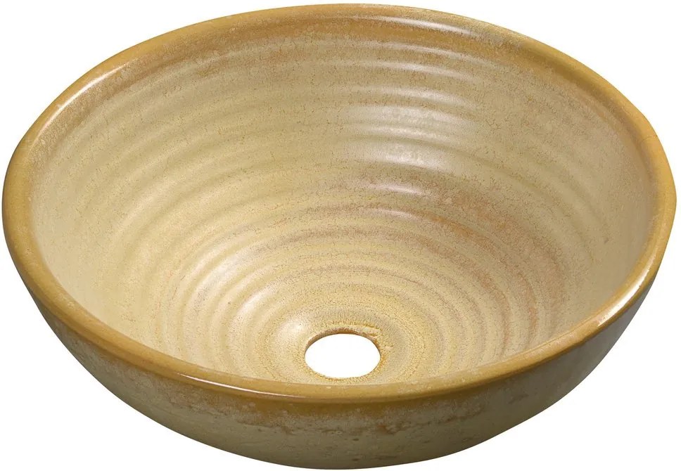 SAPHO - ATTILA keramické umyvadlo, průměr 42,5 cm, písková DK008