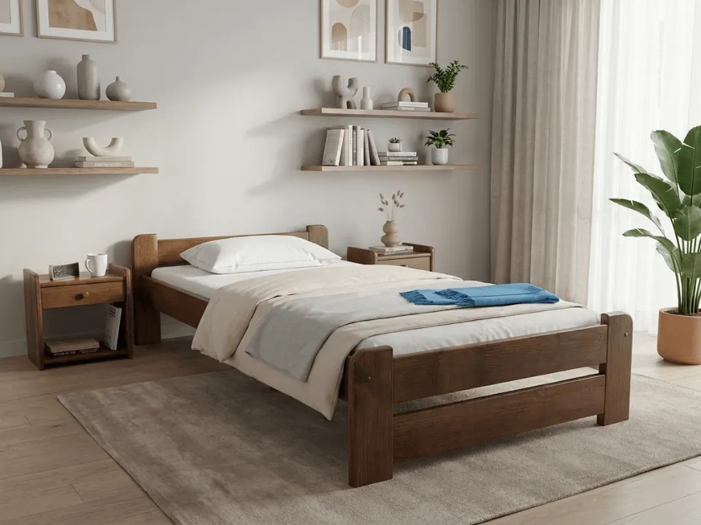 Postel Emily 80 x 200 cm, dub Matrace: Matrace Coco Maxi 20 cm