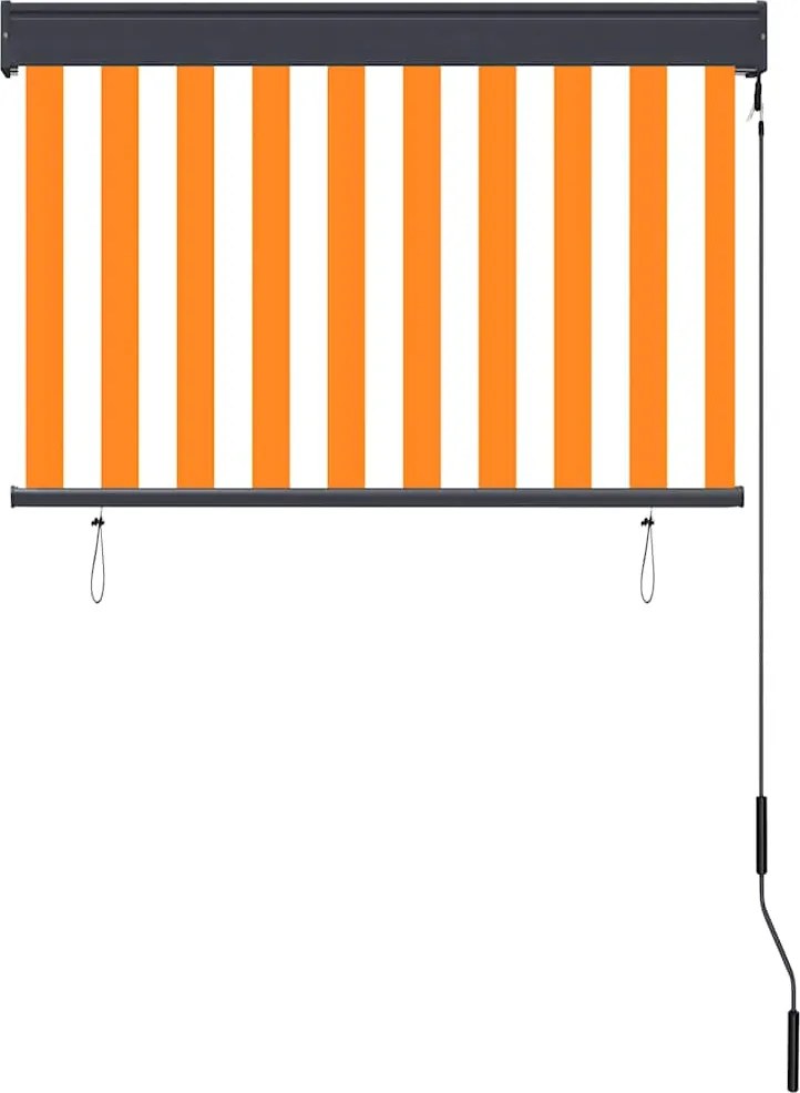 Venkovní roleta 100 x 250 cm bílooranžová 145957