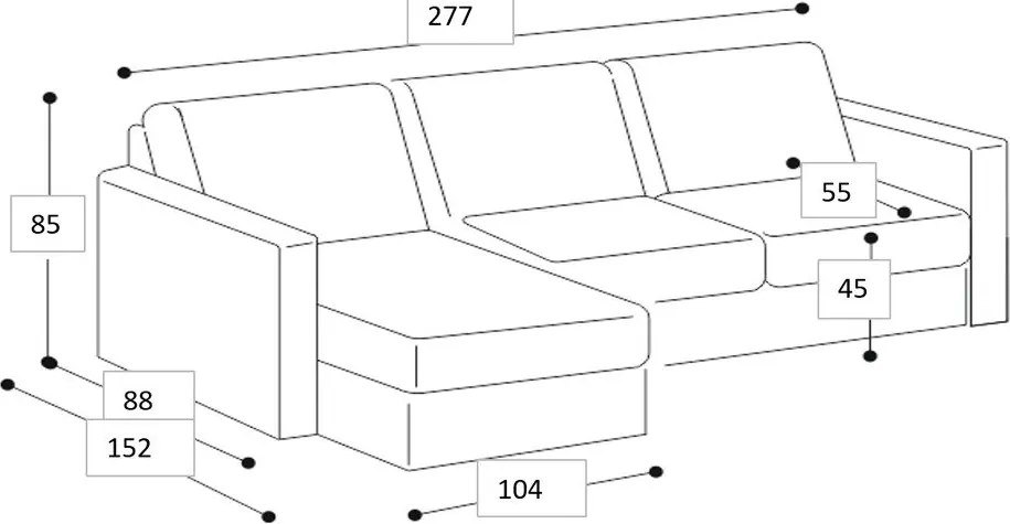 Zelená rohová pohovka (levý roh) Copenhagen – Scandic