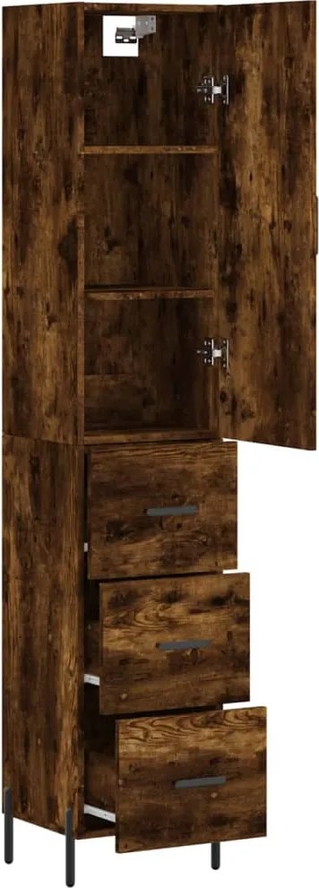 Skříň highboard kouřový dub 34,5 x 34 x 180 cm kompozitní dřevo 3198862