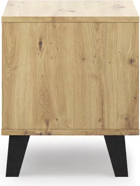 Noční stolek Borg 1s dub artisan / kašmír