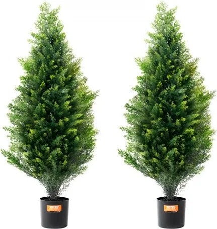 2 Kusů 0,9 m Umělý cedr Topiary Strom Umělá rostlina UV Dekor vnitřní/venkovní