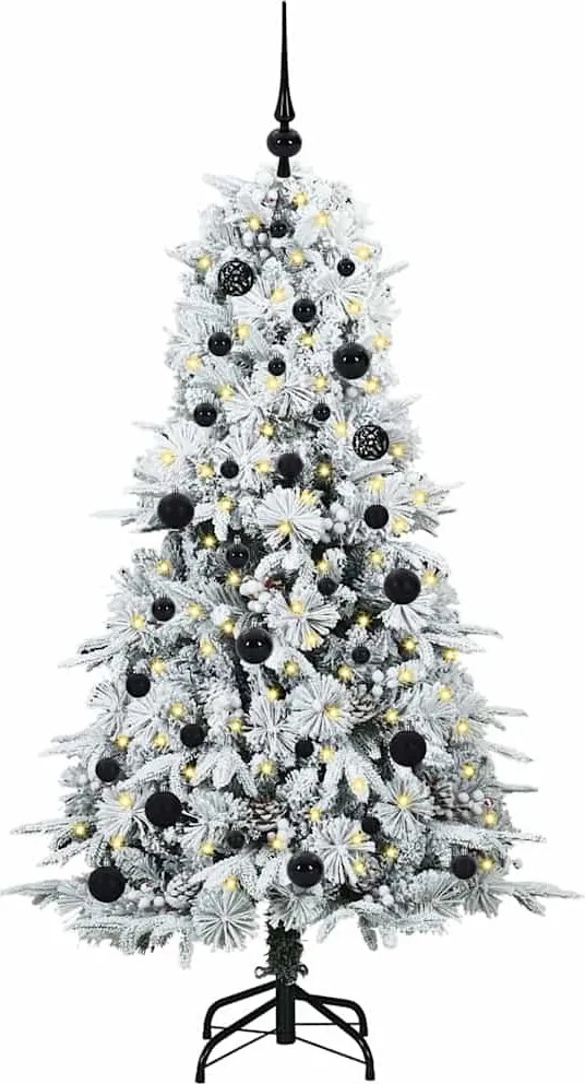 Umělý Skládací Vánoční Strom s stojanem Bílá 150 cm PE a PVC 3397472