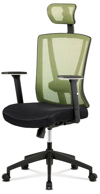 Kancelářská židle KA-H110 GRN látka černá, síťovina zelená