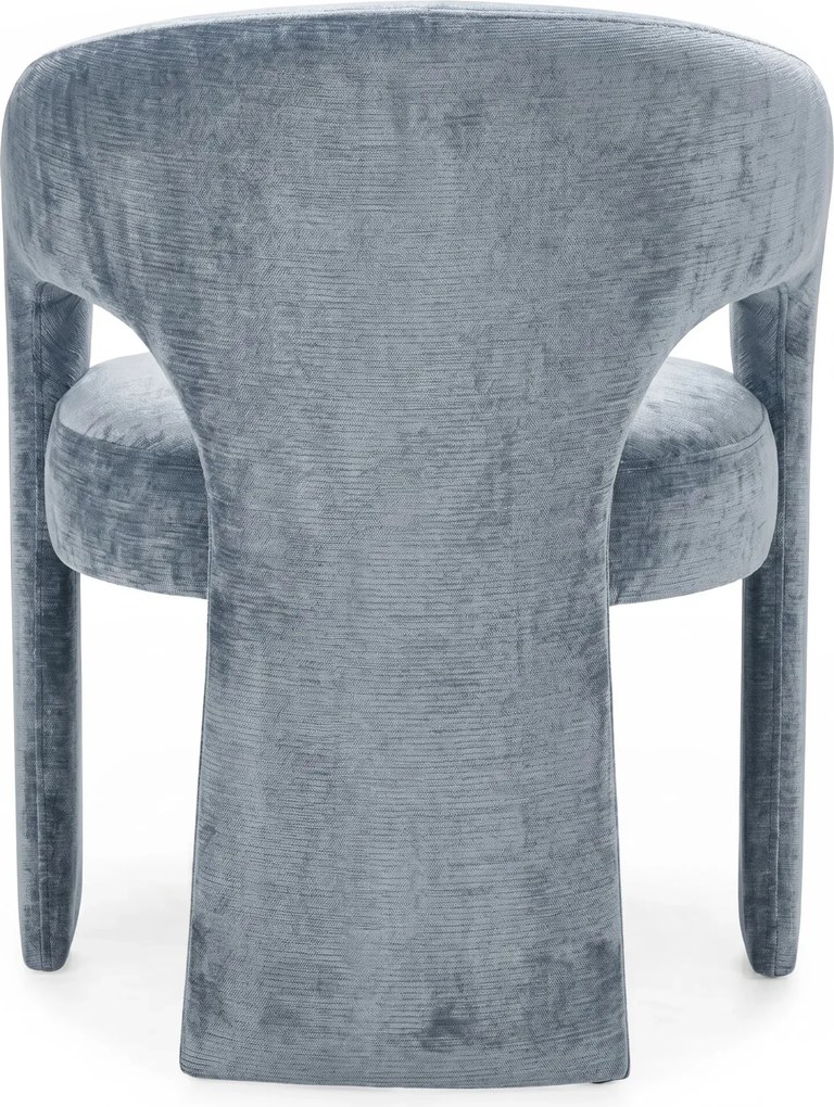 Designové čalouněné jídelní křeslo Nuria modrošedé