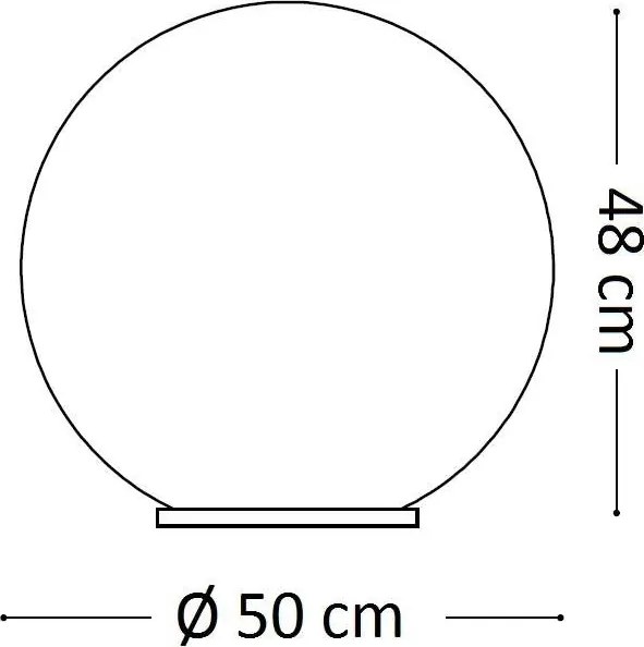 ILUX 191614 Velké kulaté zahradní svítidlo SOLE PT1 BIG - IDEALLUX