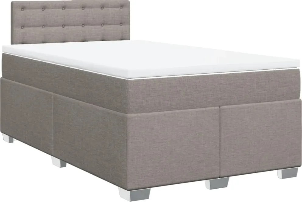 Box spring postel s matrací taupe 120x200 cm textil 3285873